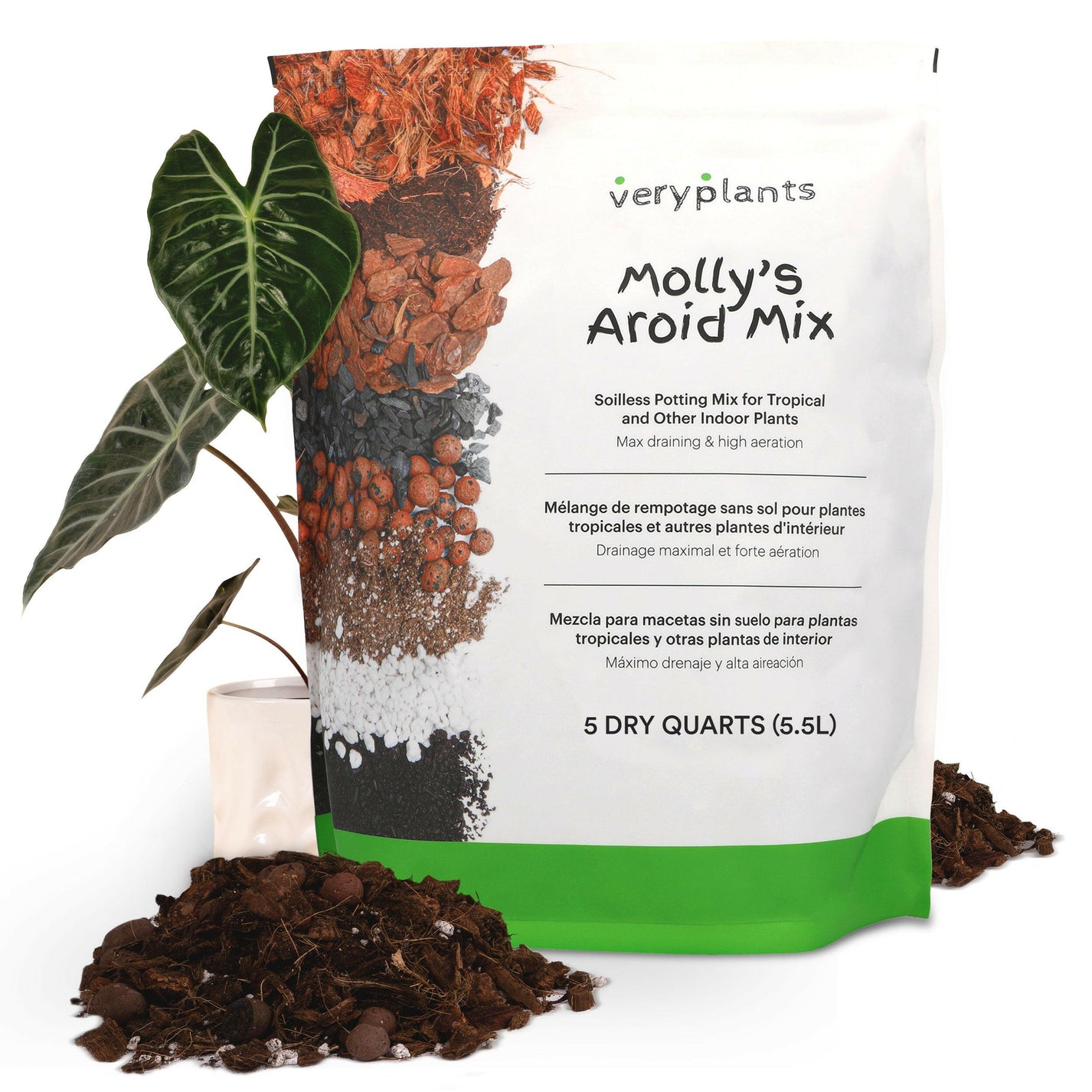 Molly's Aroid Mix - Premium Tropical Plant Soilless Potting Mix ...